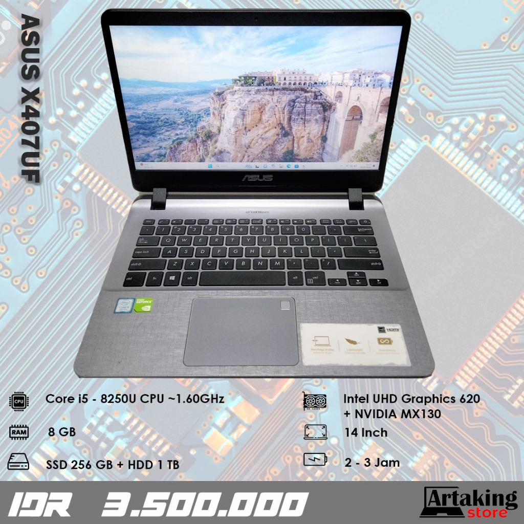 Jual Asus X470UF - Core i5 - Gen 8 th - SSD 256 GB - NVIDIA MX130 | Shopee Indonesia