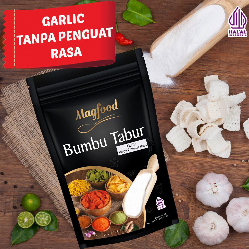 Jual Magfood Bumbu Tabur Varian Garlic Tanpa Penguat Rasa [100g / 500g ...