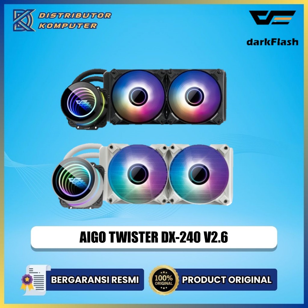 Jual AIGO DARKFLASH CPU COOLER TWISTER DX-240 V2.6 ARGB 240MM AIO ...