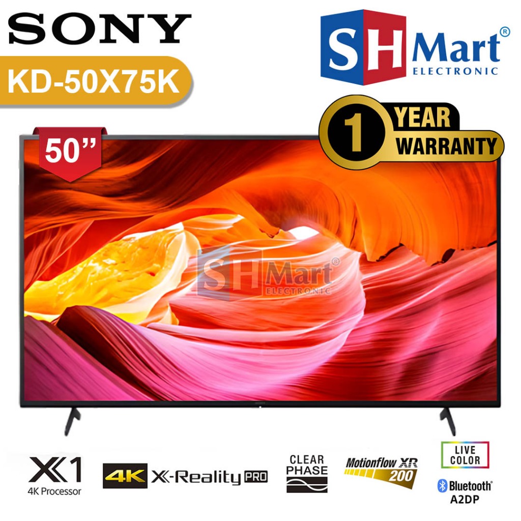 Jual TV SONY BRAVIA 50 INCH KD-50X75K 4K HDR 50X75K ANDROID TV GARANSI ...