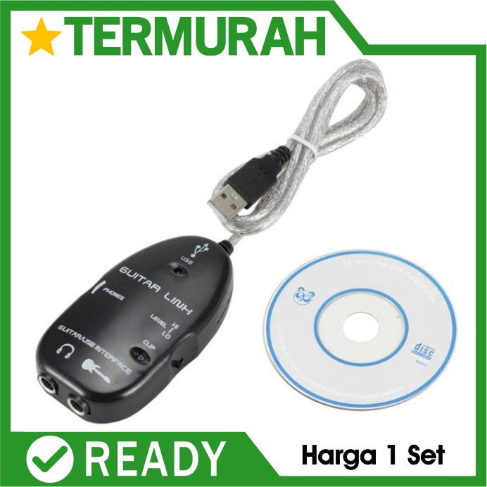 Jual Guitar Link USB Cable Kabel Gitar Penghubung Komputer Laptop ...