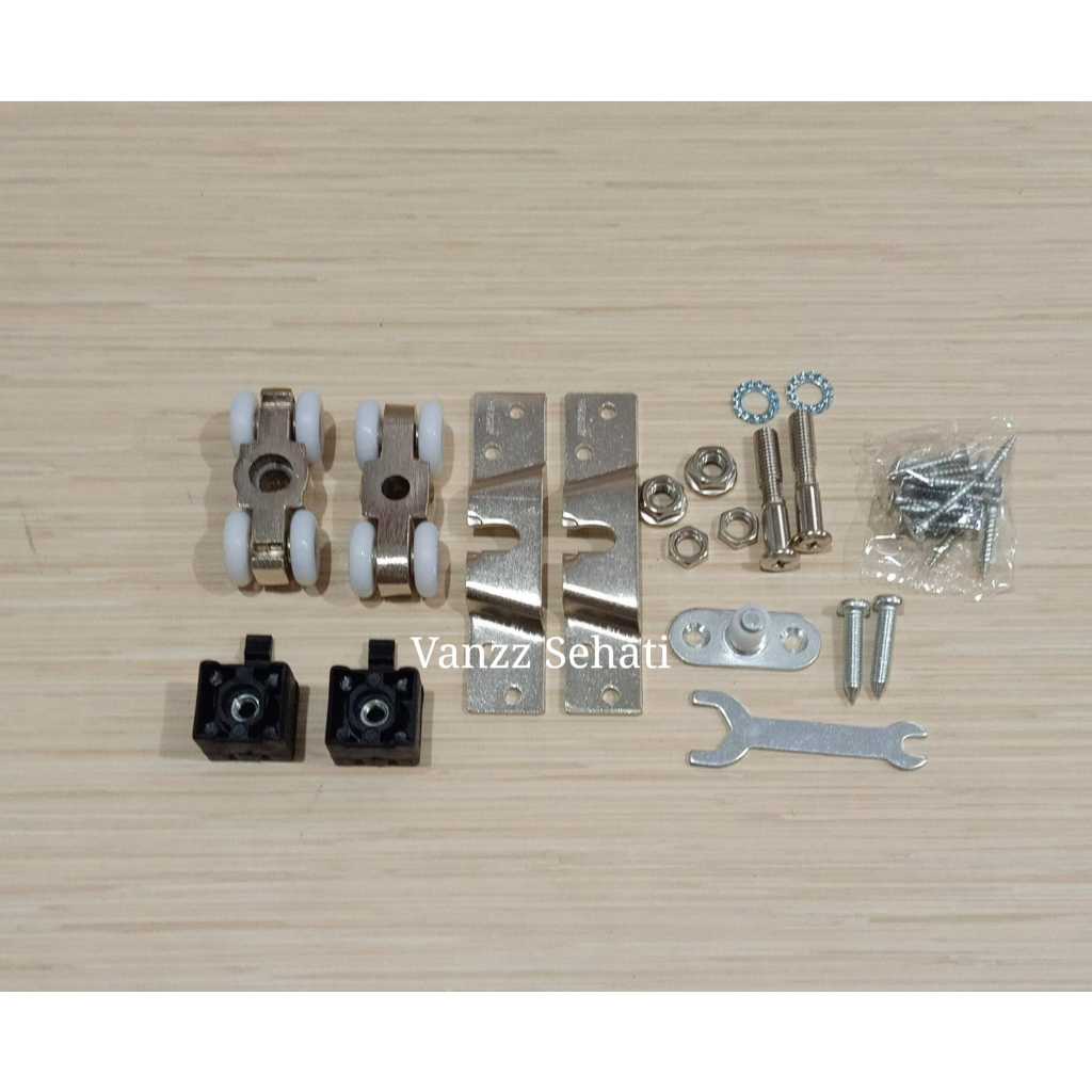 Jual (1set) Roda Rel Pintu Dorong Geser / Roda Sliding / Roda Pintu ...