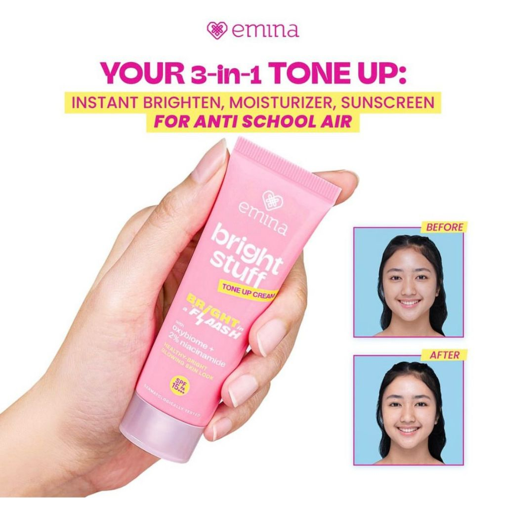 Jual Emina Bright Stuff Tone Up Cream 20ML / Pelembab Emina ( KEMASAN ...