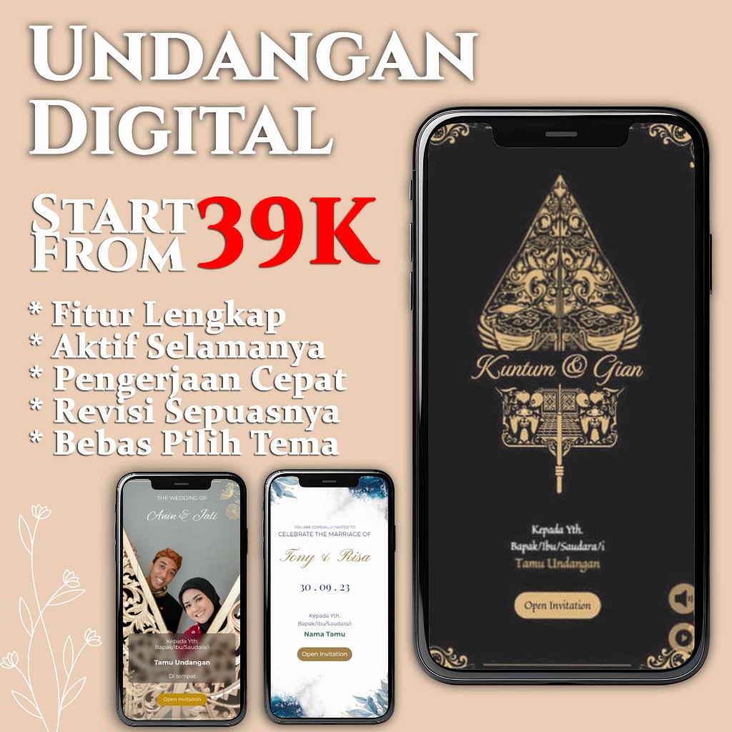 Jual Undangan Digital Website Pernikahan | Undangan Online | Undangan ...