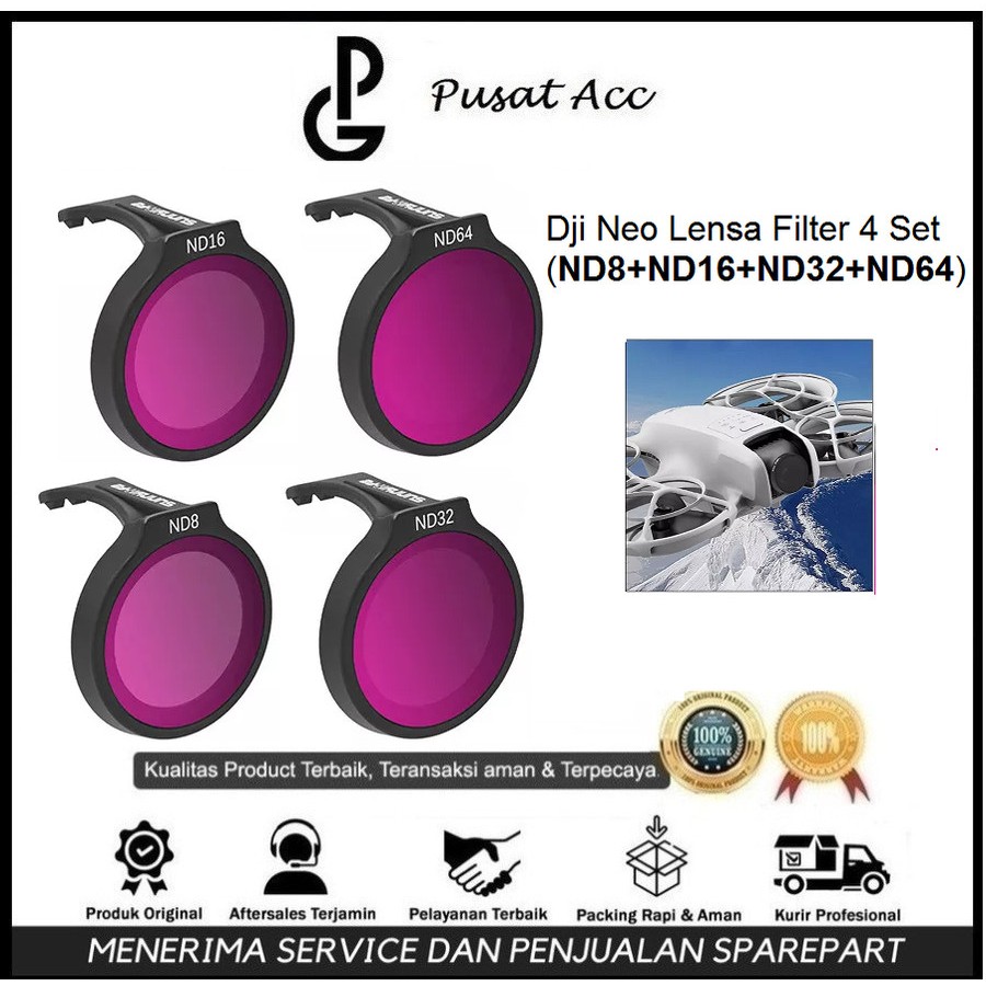 Jual Dji Neo Lensa Filter 4 Set (ND8+ND16+ND32+ND64) - Sunnylife Dji ...