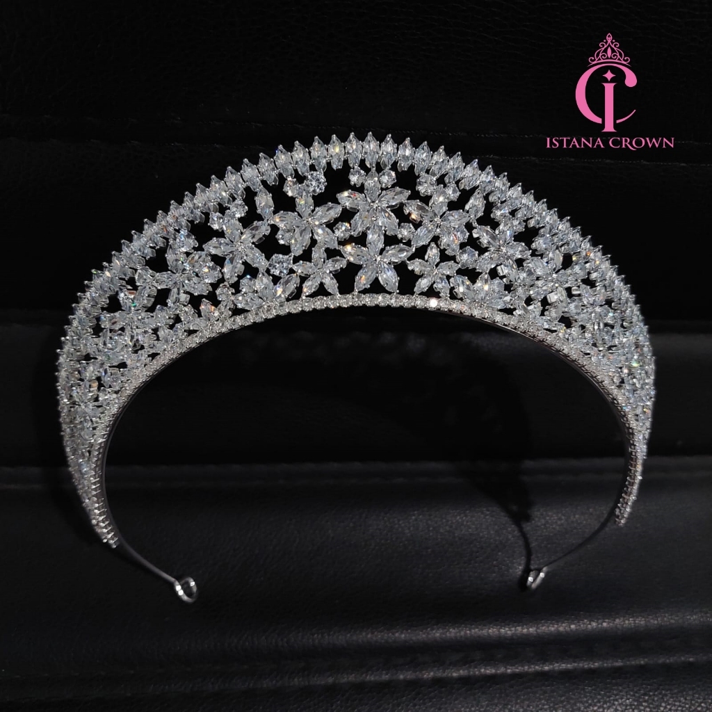 Jual Elizabeth Crown - Mahkota Zircon Wedding Mewah - Mahkota Pengantin ...