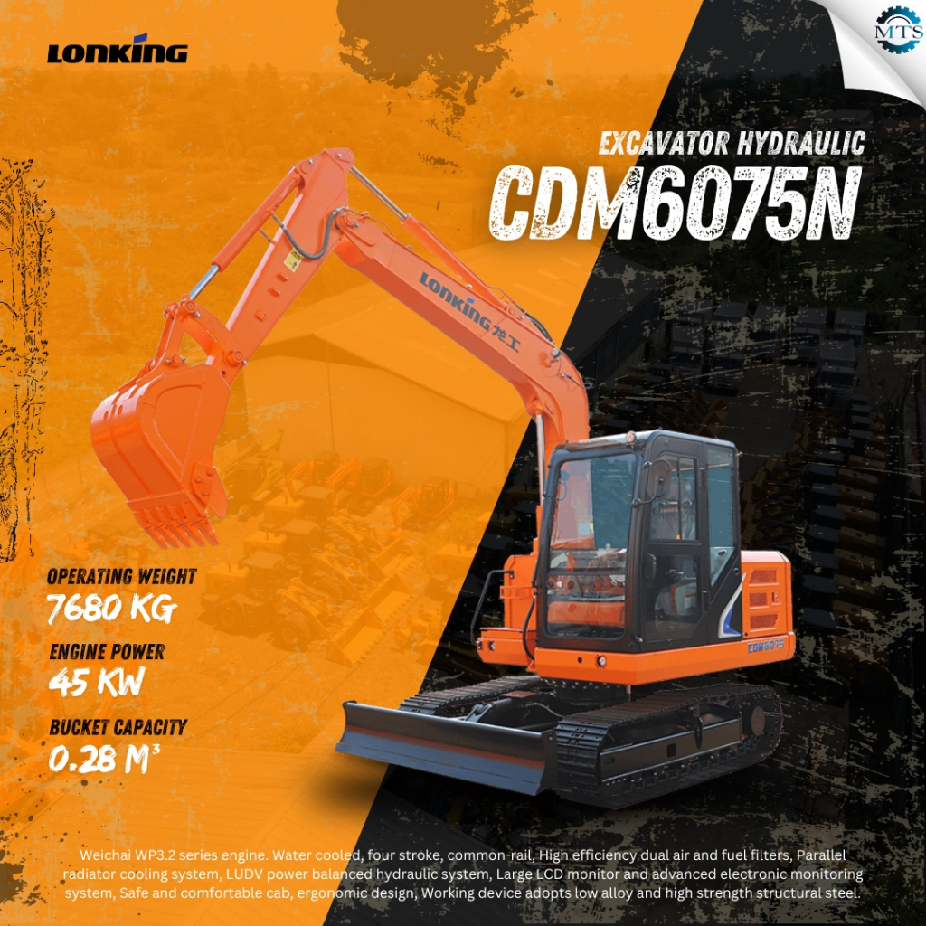 Jual EXCAVATOR LONKING Exca CDM6075N Mesin Weichai Kapasitas 7 ton ...