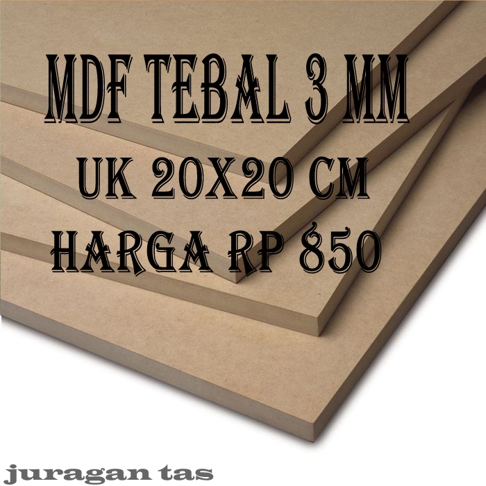 Jual PAPAN MDF 3mm Ukuran 20X20 | Shopee Indonesia