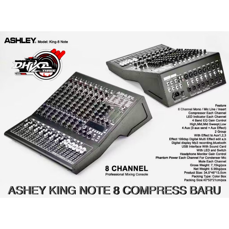Jual MIXER ASHLEY KING NOTE 8 COMPRESS BARU / MIXER ASHLEY KING NOTE 8 ...