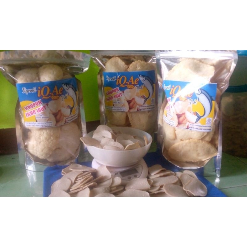 Jual kerupuk ikan payus mentah 1kg krupuk ikan laut 1000gram | Shopee ...
