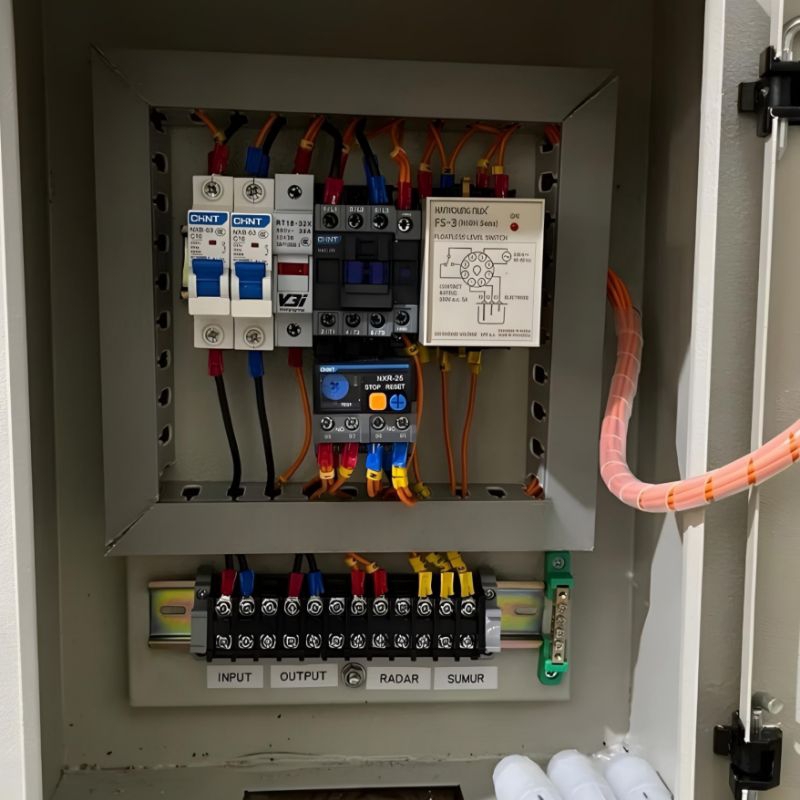 Jual panel pompa 1phase 5,5kw 7,5hp-pk otomatis sumur dan radar plat 1 ...