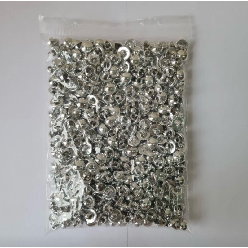 Jual Kancing Jamur SILVER Polos Timbul 400 pcs ukuran 16L 18L | Shopee ...