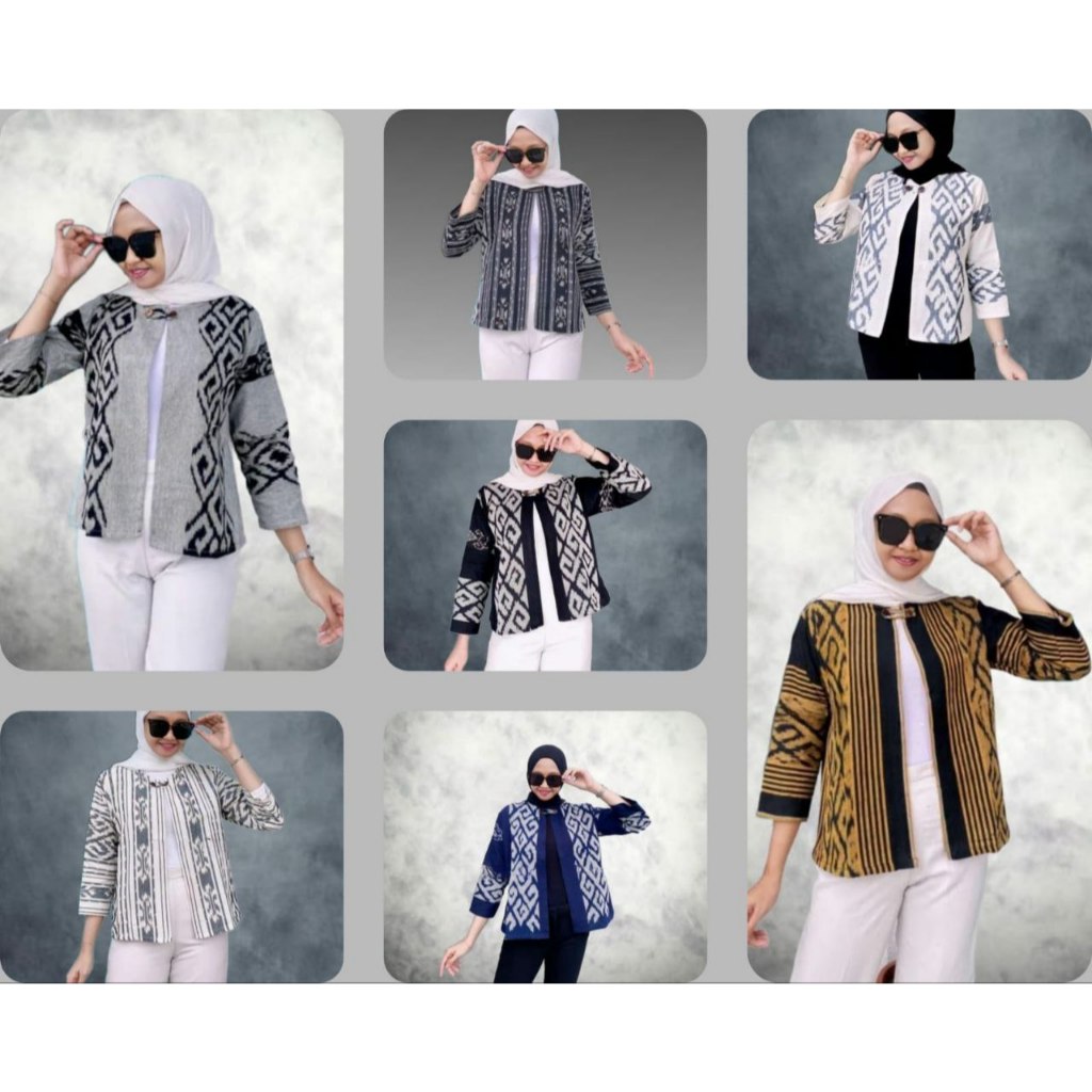 Jual Outer Tenun - Blazer Tenun - Outer Etnic - Outer Kerja Wanita ...