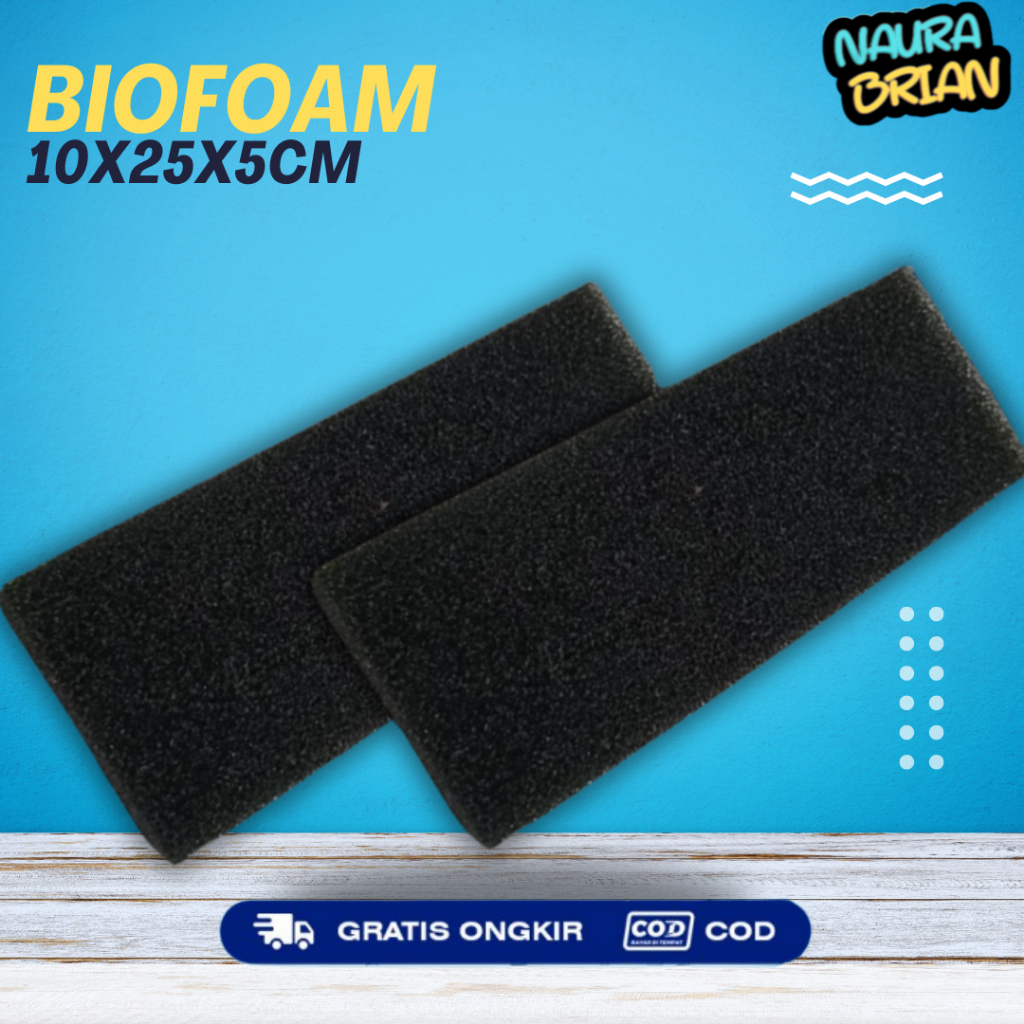 Jual BIO FOAM biofoam 25x10x5cm Busa Hitam Media Filter aquarium ...