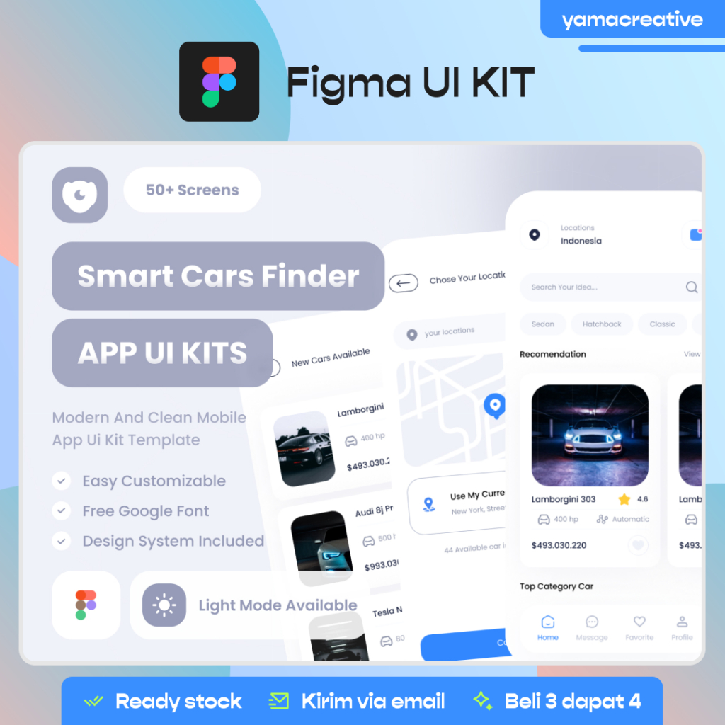 Jual Smart Car Finder App - Premium Figma UI Kit | Shopee Indonesia
