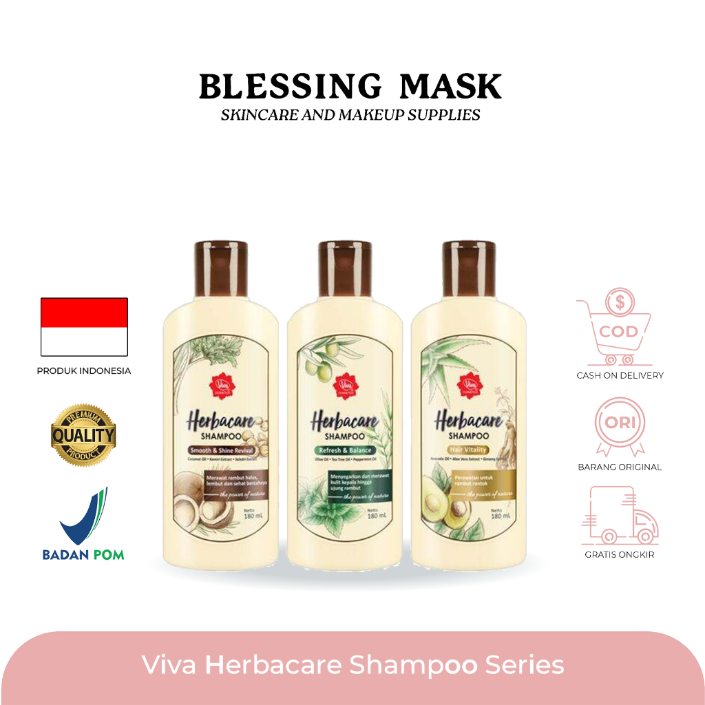 Jual Viva Herbacare Shampoo - 180mL _ Shampo Rambut | Shopee Indonesia