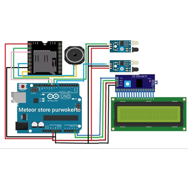 Jual bell suara penyambutan pengunjung otomatis berbasis Arduino sensor ...