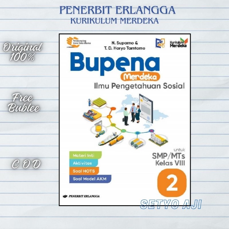 Jual Bupena Merdeka IPS SMP/MTs Kelas 8 Kurikulum Merdeka Penerbit Erlangga | Shopee Indonesia