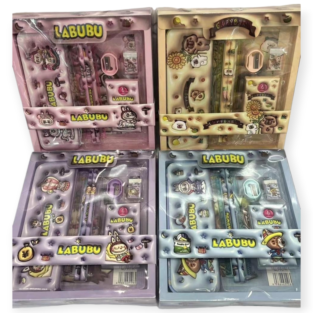 Jual STUDY SET 8015 LABUBU CAPYBARA / STATIONERY SET / SET ALAT TULIS ...