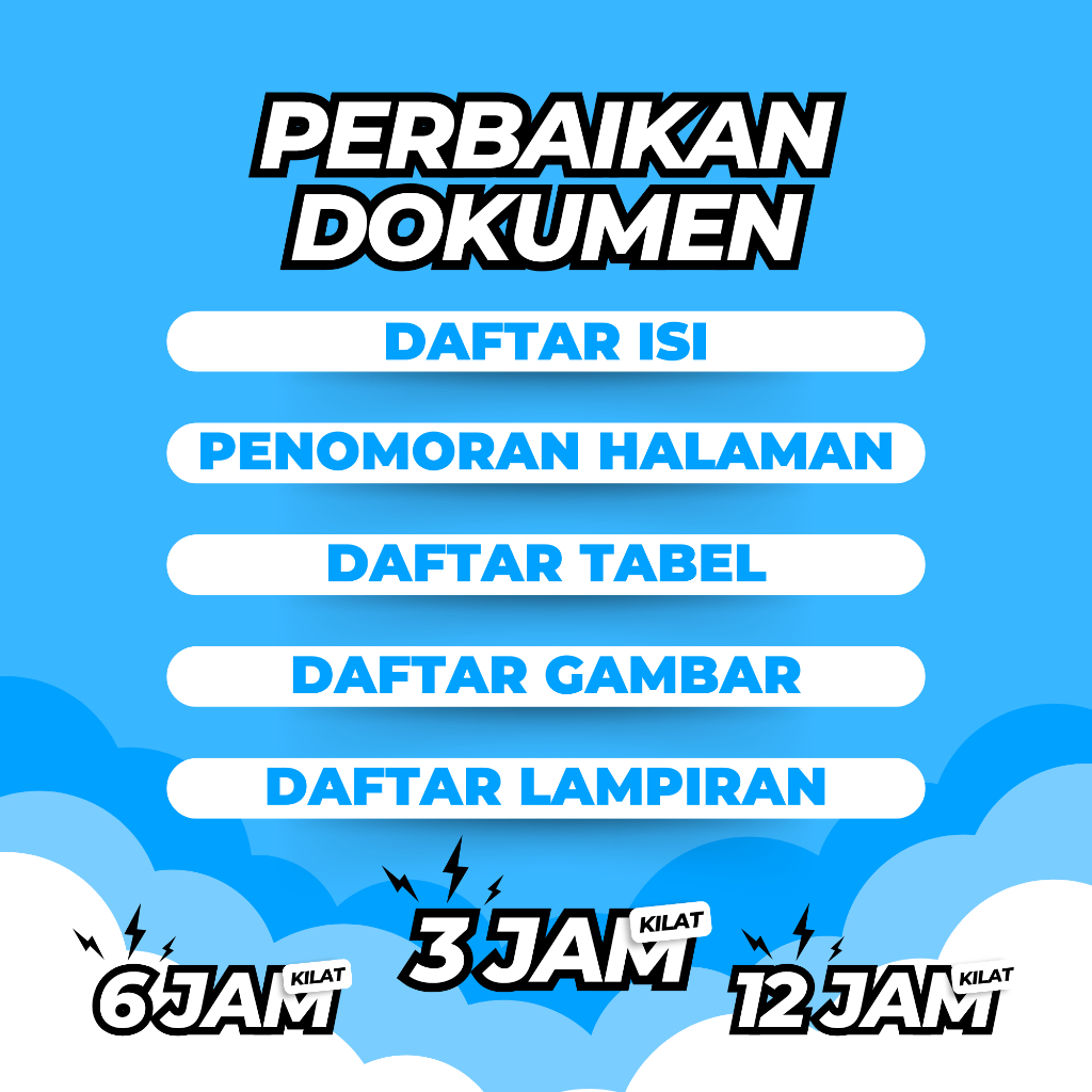 Jual Pembuatan Daftar Isi, Daftar Gambar, Daftar Tabel, Daftar Lampiran ...