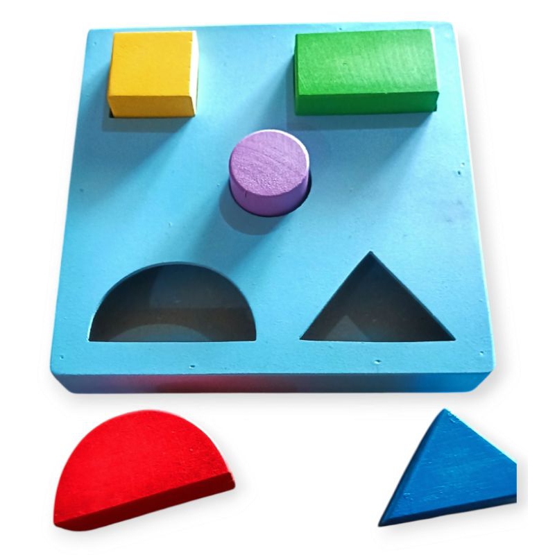 Jual Mainan Edukatif Susun Balok Geometri Warna warni Mainan Shape ...