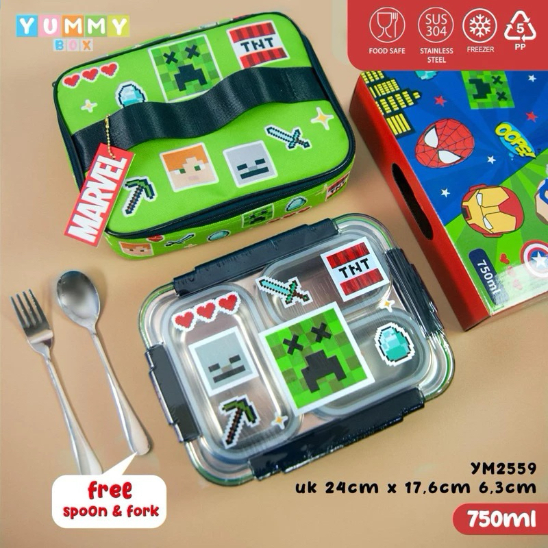 Jual Lunch bag dan lunch box stainless yummy | Shopee Indonesia