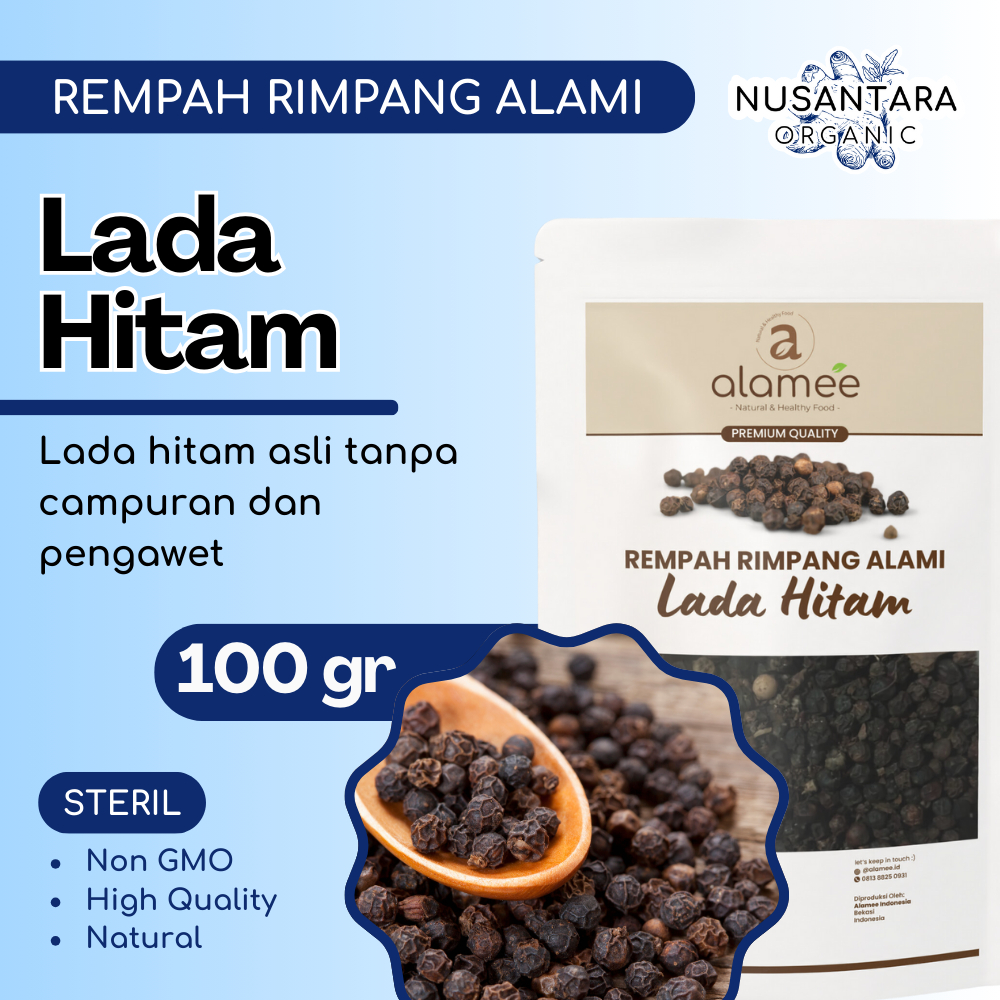 Jual ALAMEE Lada Hitam 100 gram Whole Black Pepper Blackpepper Rempah ...