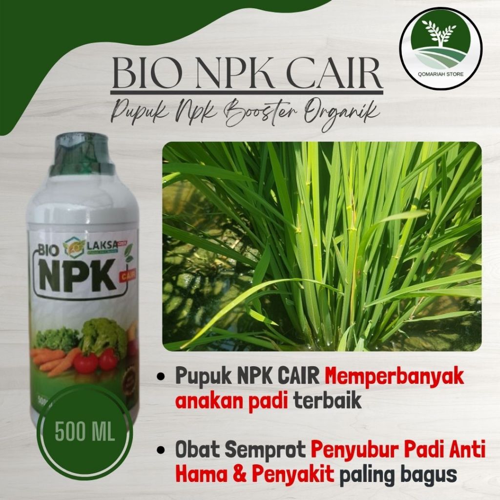 Jual (100% ORIGINAL) Pupuk Ajaib PERBANYAK ANAKAN PADI - NPK LAKSA GROW 500 ML Panen Padi Lebih ...