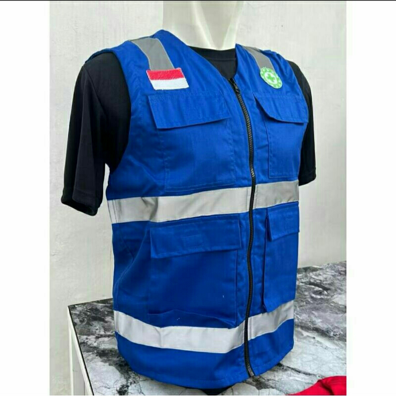 Jual Rompi safety first biru|Rompi Lapangan|Rompi tambang | Shopee ...