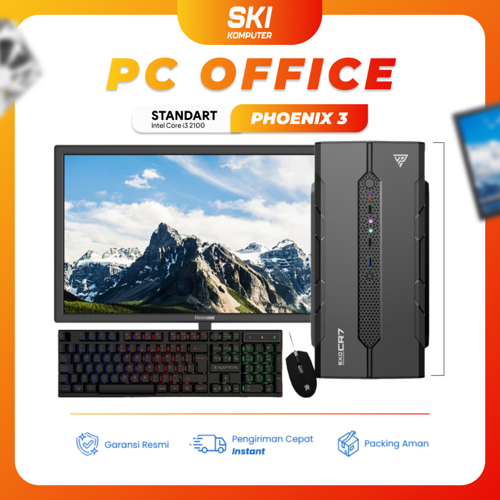 Jual Komputer Full Set 19 inch Murah Intel Core i3 Ram 8GB SSD 256GB ...