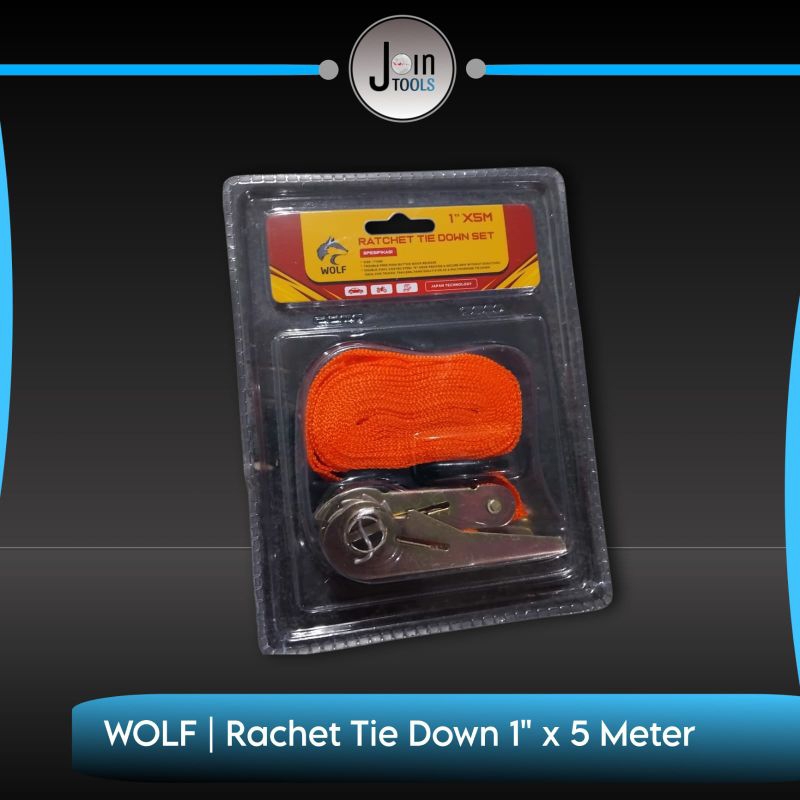 Jual WOLF | tali pengikat barang 1" x 5 Meter | rachet tie down track ...