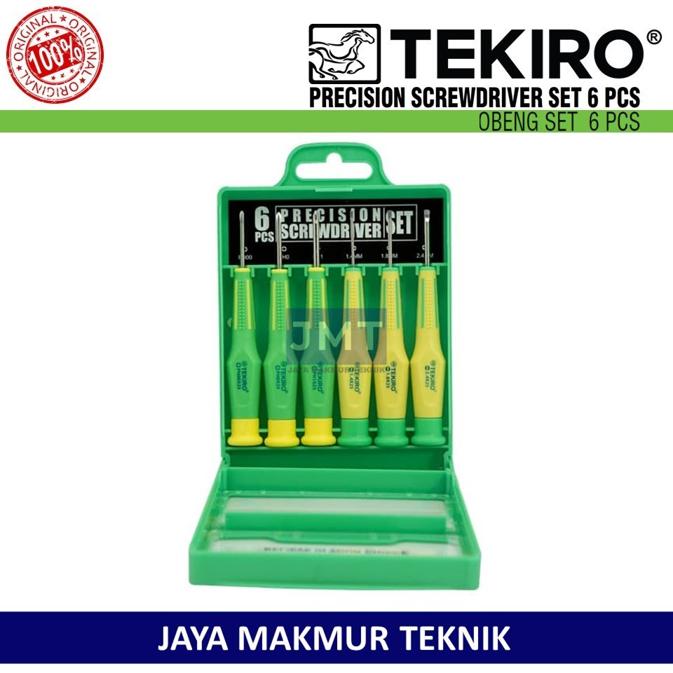Jual TEKIRO Obeng Presisi Set 6 Pcs Precision Screwdriver Set 6Pcs Obeng Jam Presisi Original ...