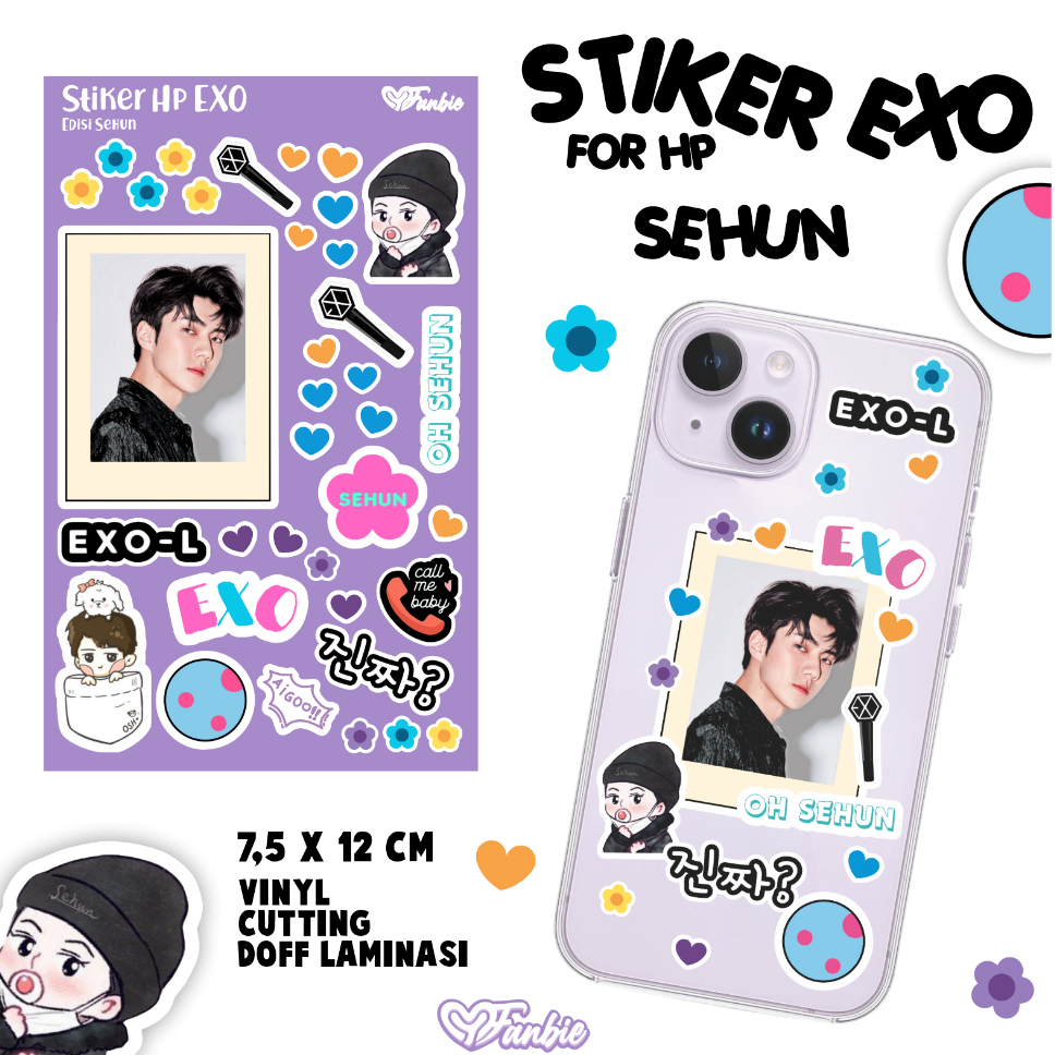 Jual STIKER EXO FOR HP | sticker hp exo anti luntur, waterproof ...