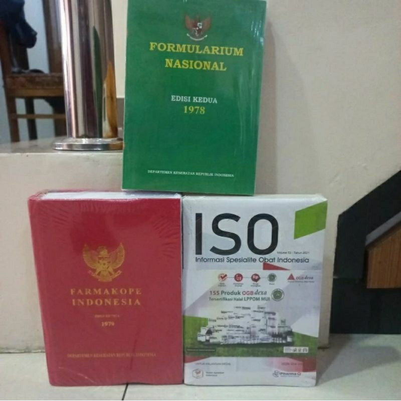 Jual Buku Paket Farmasi farmakope 3 formularium nasional ISO | Shopee ...