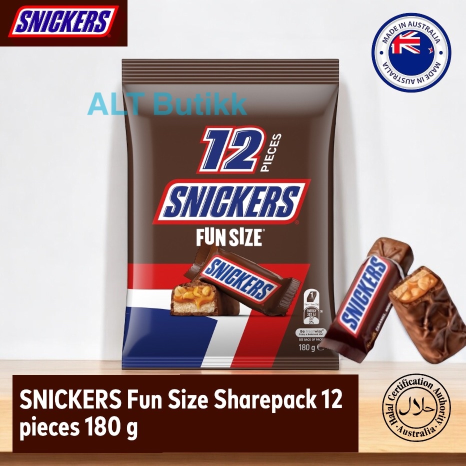 Jual SNICKERS FUN SIZE CHOCOLATE 180 GR | COKELAT SNICKERS | PRODUCT OF ...