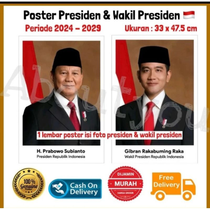 Jual Poster set presiden dan wakil presiden | Shopee Indonesia