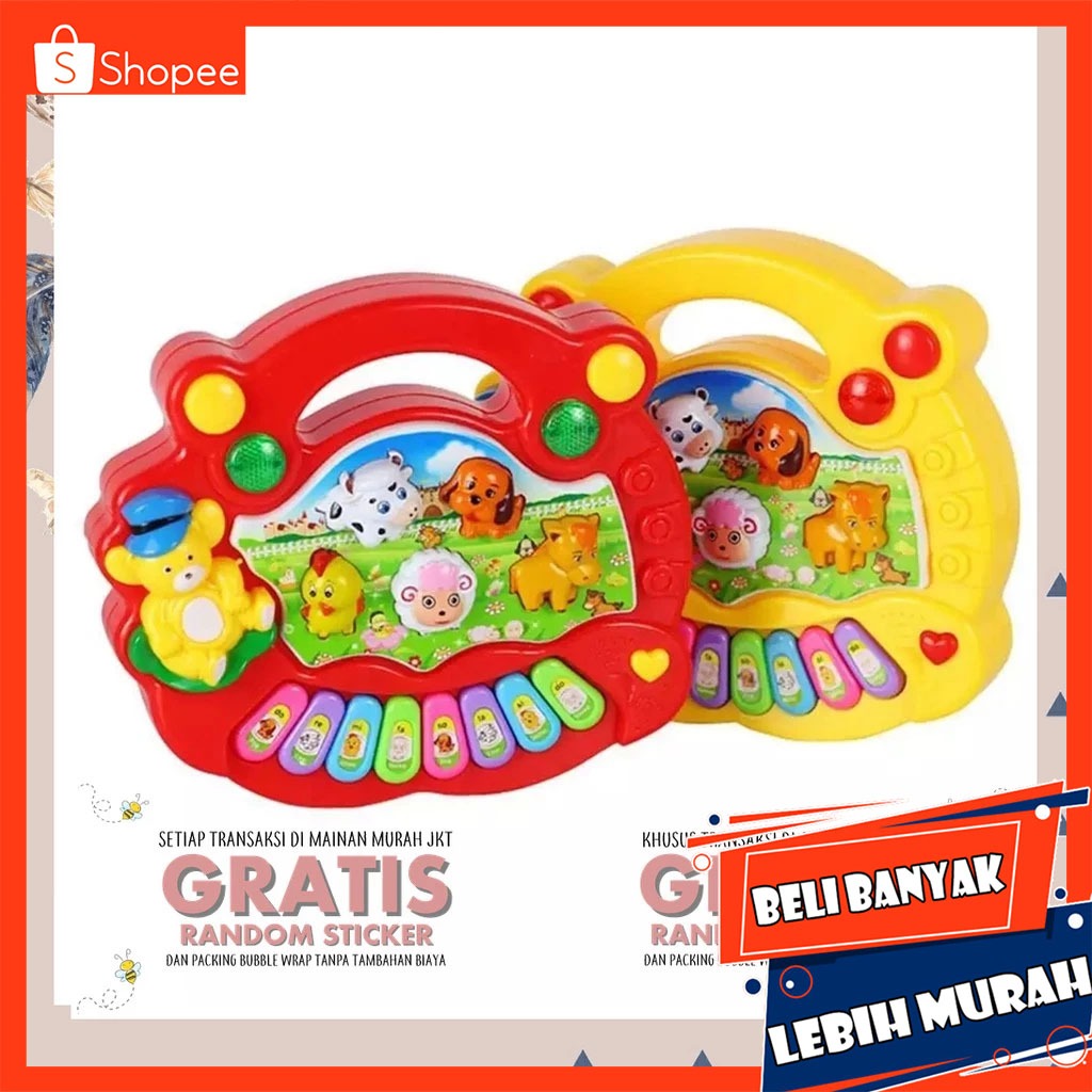 Jual MAINAN ANAK EDUKASI MAINAN PIANO ANAK PIANO ANIMAL PIANO HEWAN ...