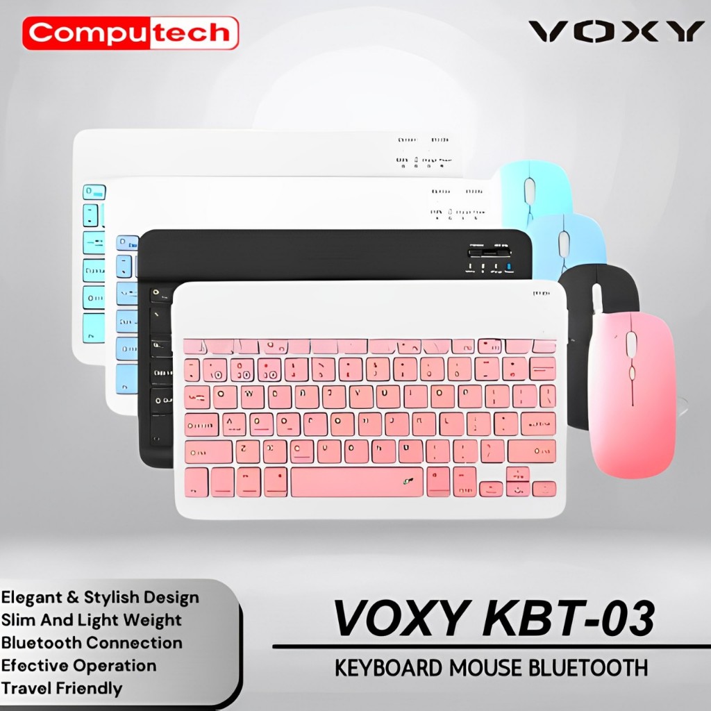 Jual VOXY Bluetooth Keyboard Mouse Combo KIT - Bluetooth Office ...