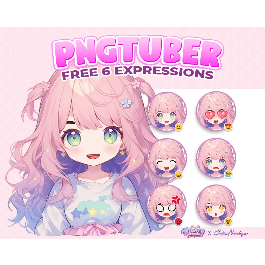 Jual Desain Karakter PNG Tuber Lucu dan Unik untuk Streaming Gaming ...