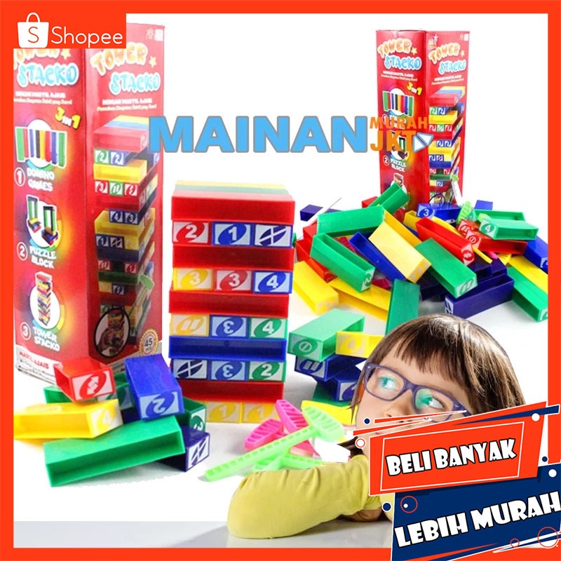 Jual MAINAN ANAK MURAH MAINAN TOWER STACKO AU04 MAINAN ANAK MENYUSUN ...