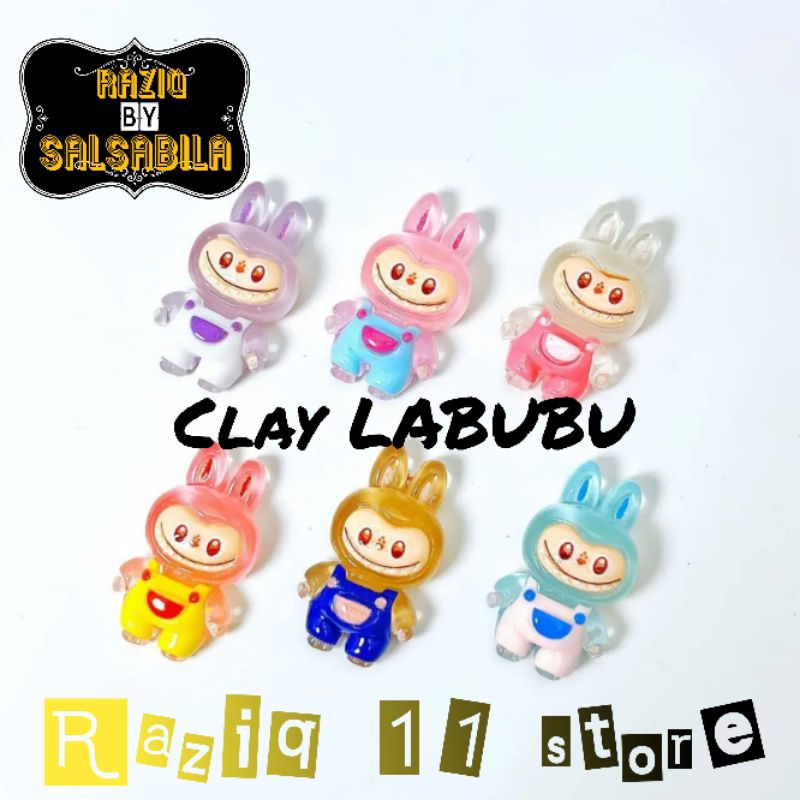 Jual Clay Labubu Viral Clay Tempel Tanpa Lubang Bahan Kerajinan DIY ...