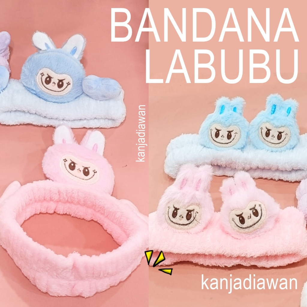 Jual Bando Bandana LABUBU LOTSO Headband Tidur Make Up Korea Cooky ...