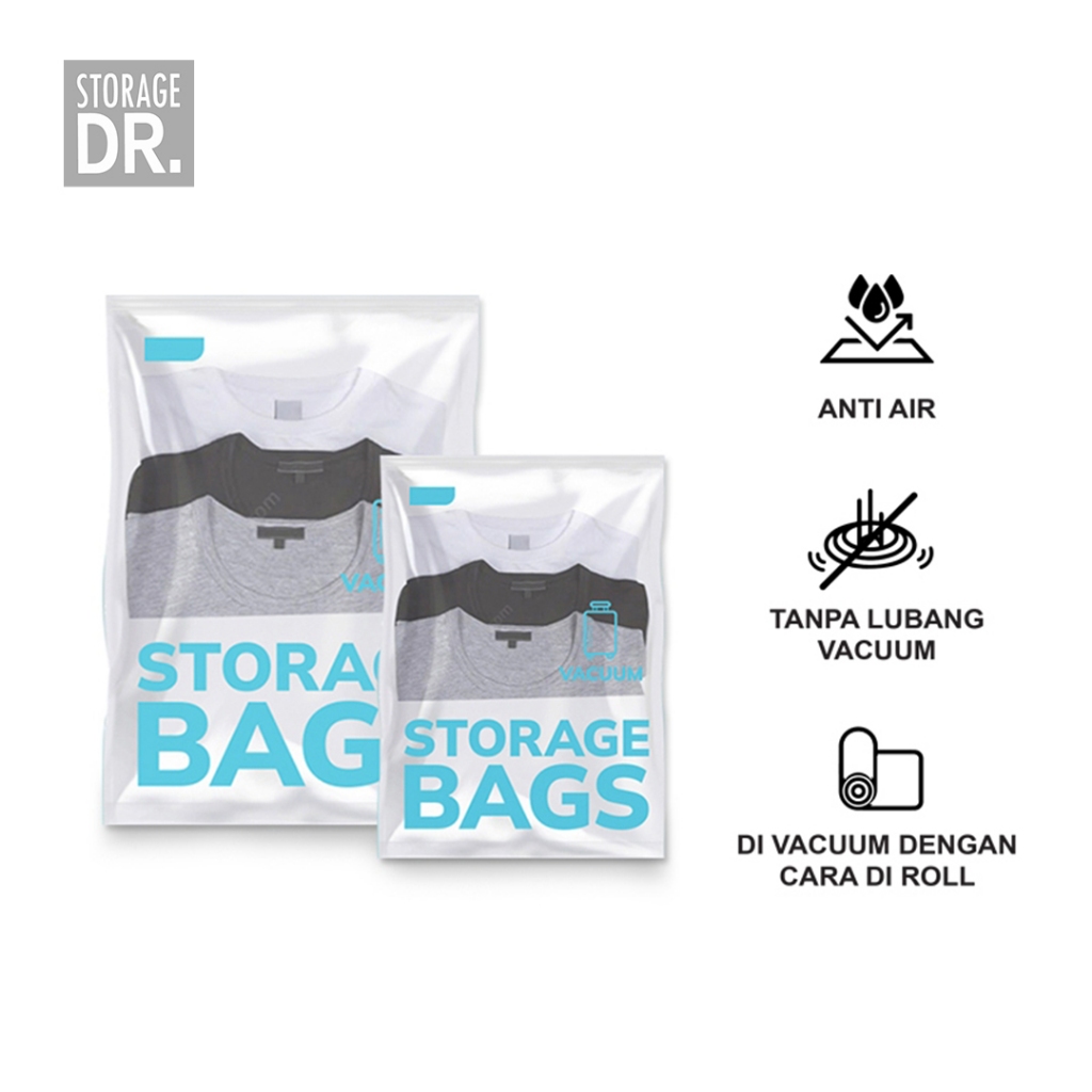 Jual Dr. Storage Plastik Vacuum Bag Hand Roll Plastik Kompresi Tanpa ...