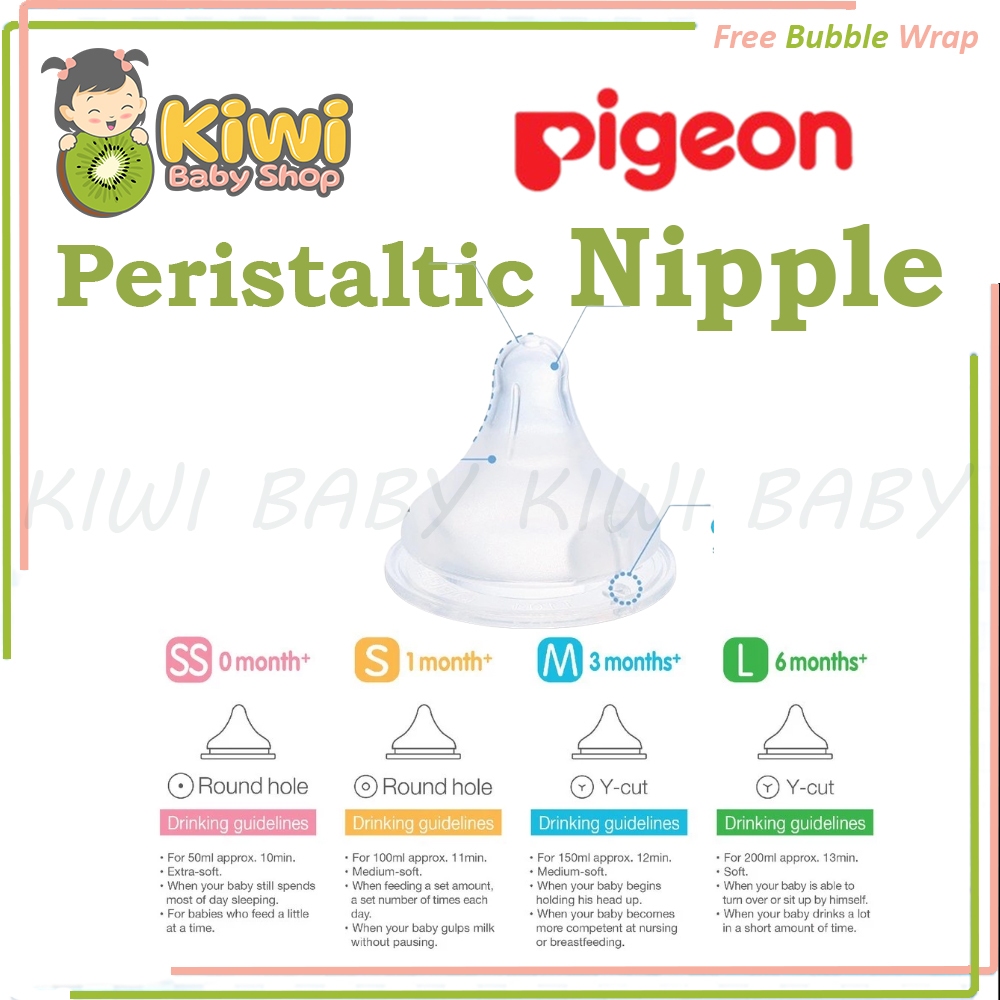 Jual Pigeon Peristaltic Nipple PLUS / Dot Pigeon Wide Neck (Isi 3) | Shopee Indonesia