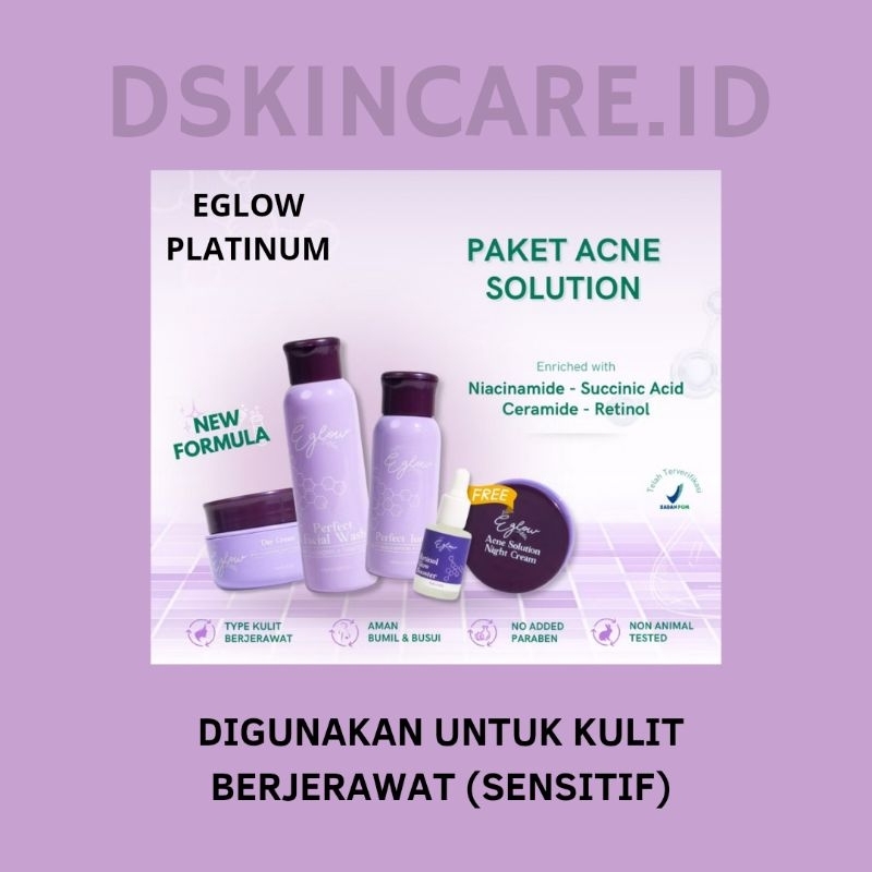 Jual EGLOW PLATINUM ACNE SERIES (Non Serum) | Shopee Indonesia