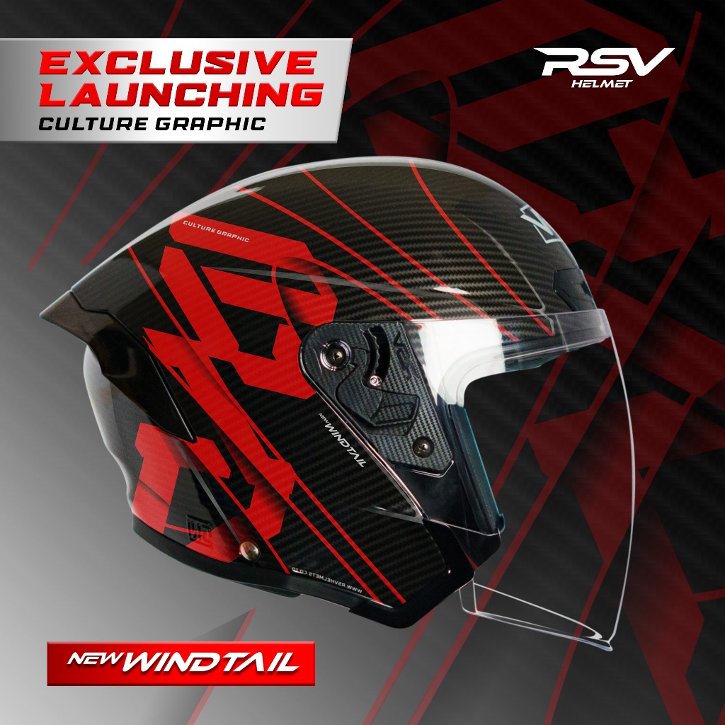 Jual Helm RSV New Windtail Carbon Culture Graphic Single Visor ...
