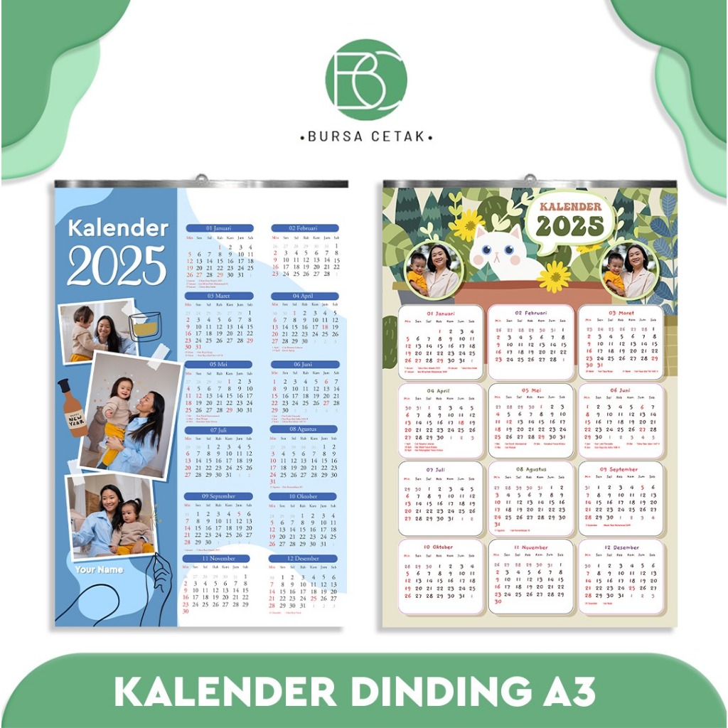 Jual BURSA CETAK - Cetak Kalender Dinding 2025 Custom Foto / Print ...