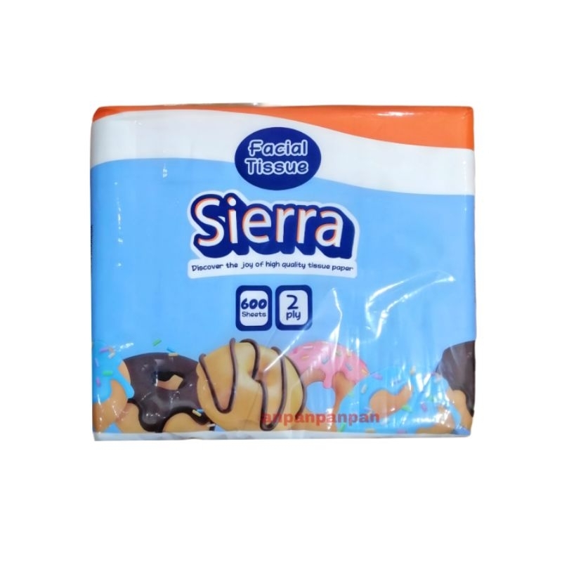 Jual Sierra Facial Tissue 600s 2ply lembar sheets Tisu Wajah | Shopee ...