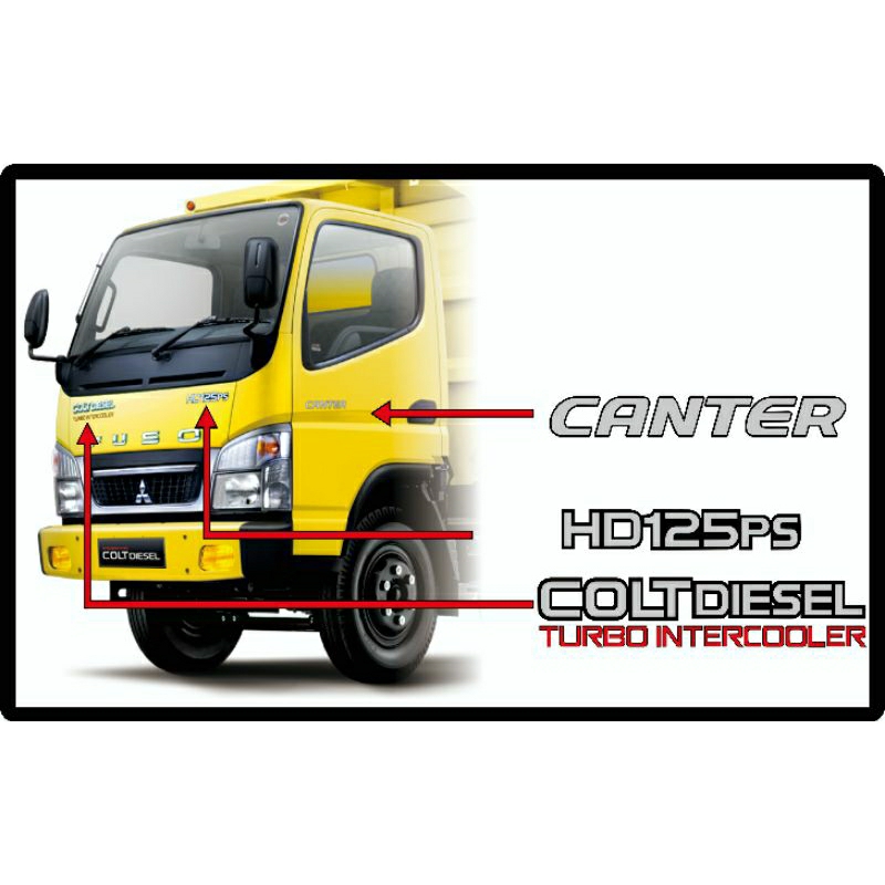 Jual STIKER canter HD 125 PS / STIKER MOBIL TRUK/ EMBLEM STIKER ...