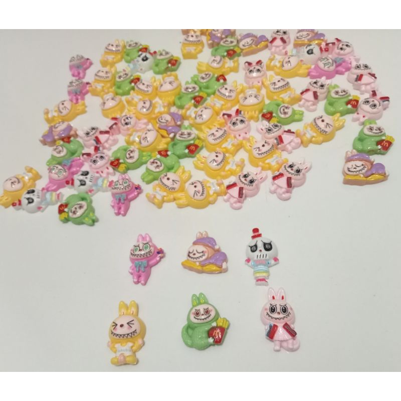 Jual resin clay karakter labubu ukuran mini isi 500pcs | Shopee Indonesia
